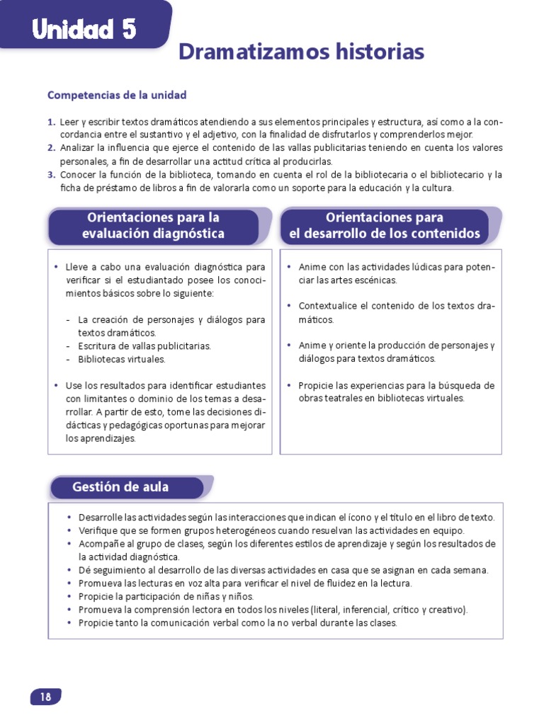 Gm4.° U5-U6 | PDF | Teatro | Comprensión lectora