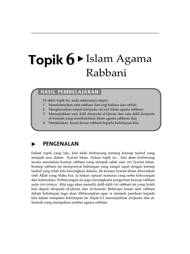Islam Agama Rabbani | PDF