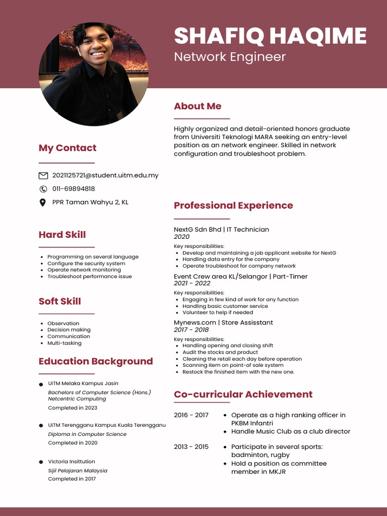 Shafiq Haqime Resume | PDF | Information Age | Computing
