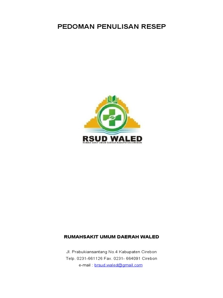 Pedoman Penulisan Resep Obat RSUD Waled | PDF | Pengembangan Diri