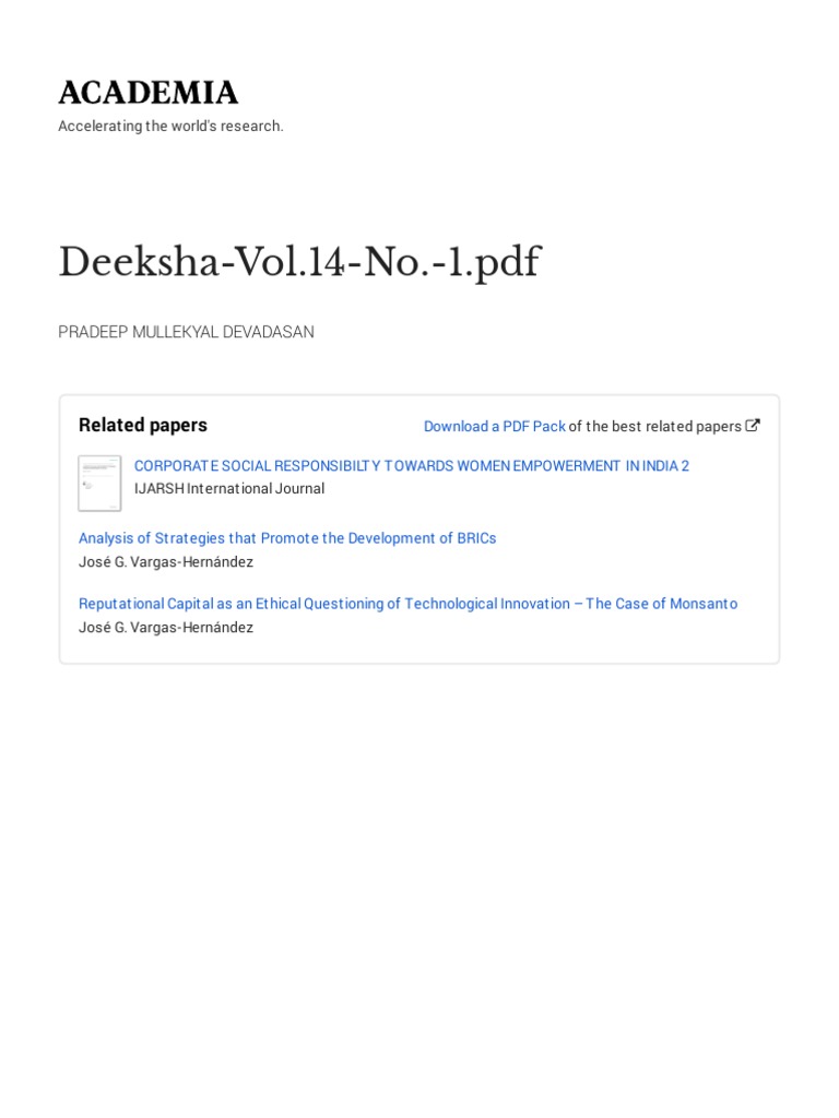 Deeksha Vol.14 No. 1 With Cover Page v2 | PDF | Empowerment | Literacy