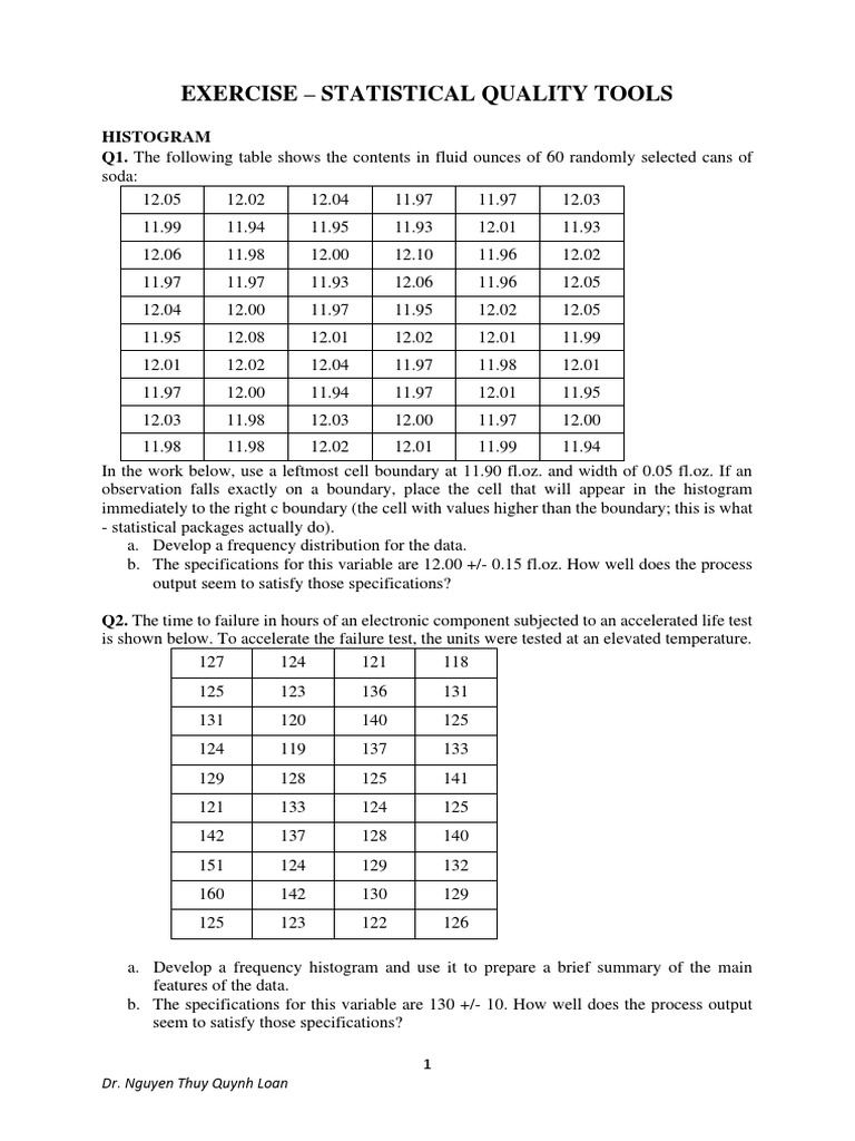 C3 1 Exe Quality Tools | PDF | Histogram