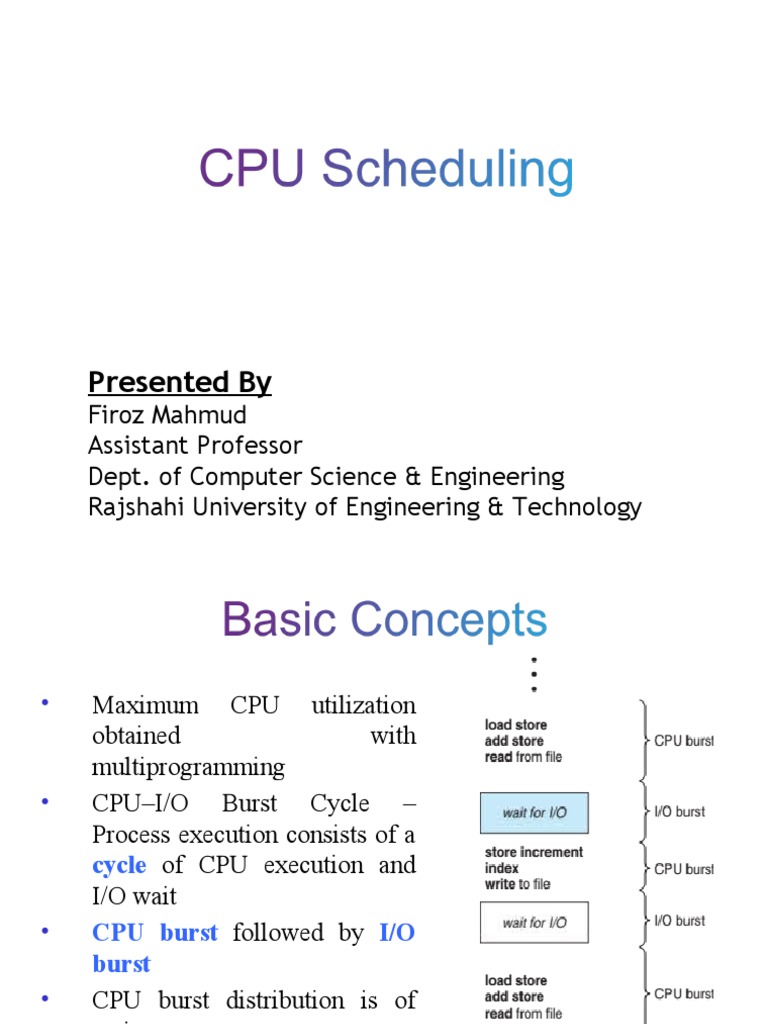Lecture Chapter 6 Pdf Scheduling Computing Process Computing 