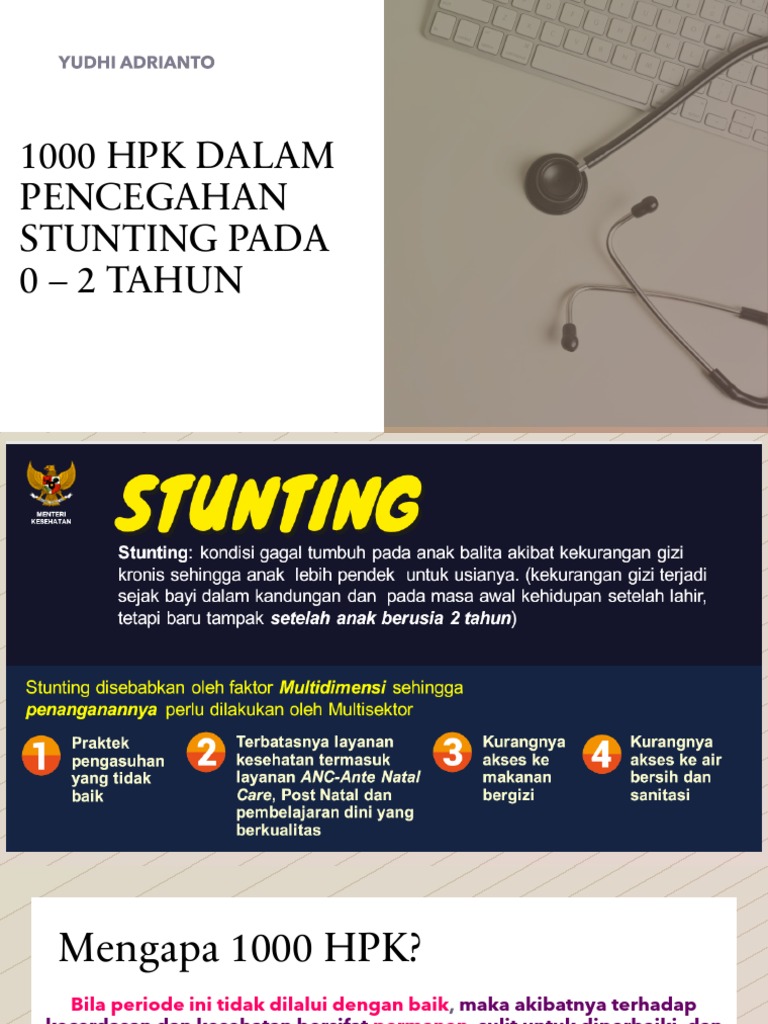 1000 HPK Dalam Pencegahan Stunting Pada Masa 0-2 Tahun | PDF | Ilmu Sosial