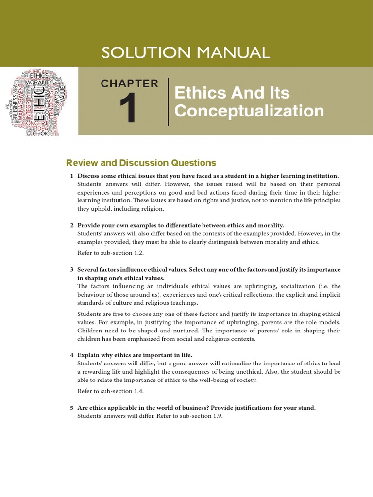 Answer Case Study 1 | PDF | Morality | Psychology