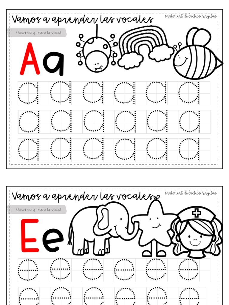 Material Didáctico para Aprender Vocales | PDF