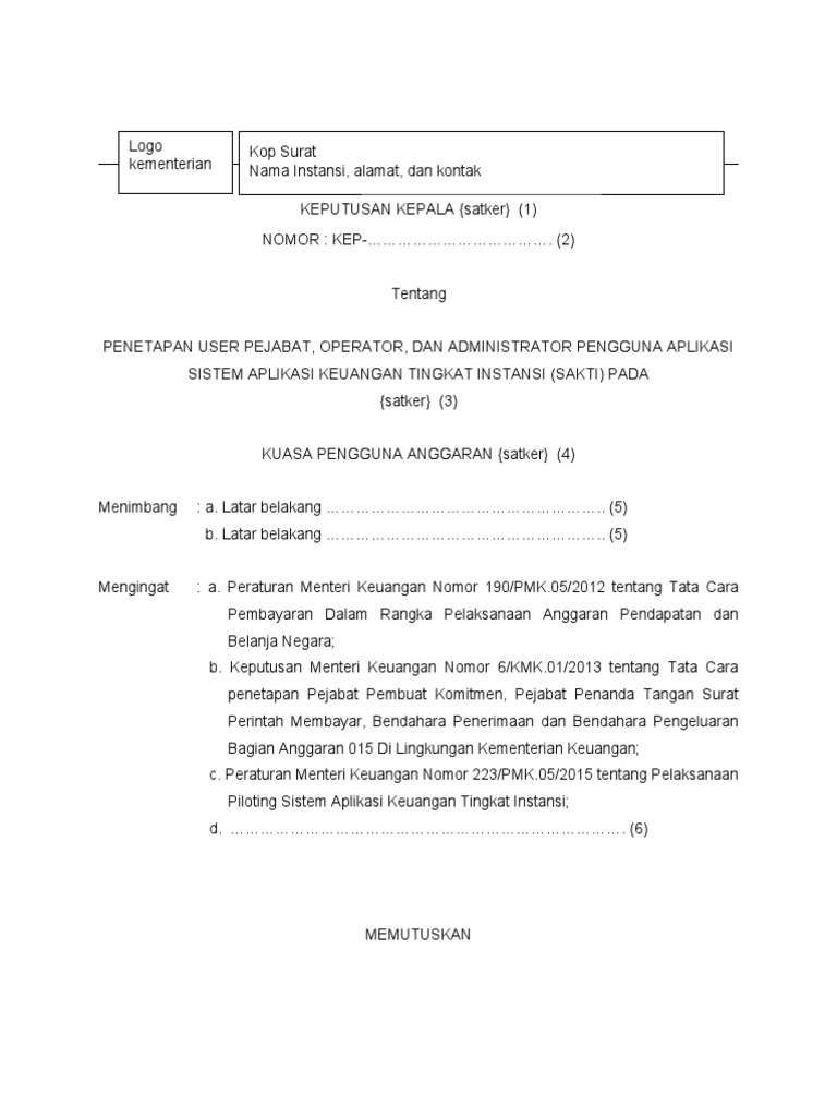 SK Pengguna Sakti | PDF