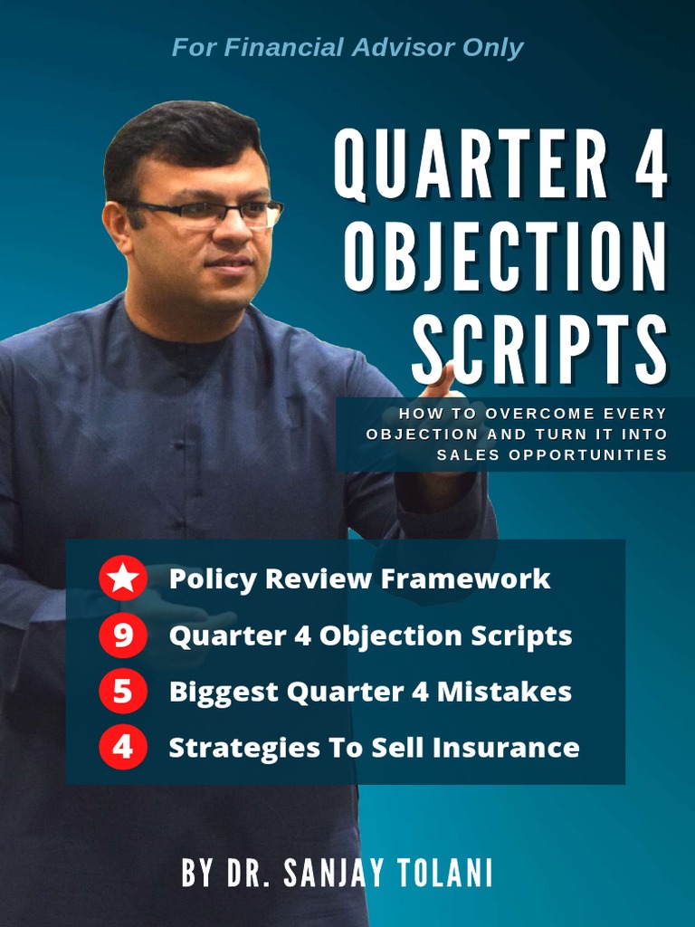 DR Sanjay S Q4 Objection Script - Ebook | PDF | Insurance | Pharmacy
