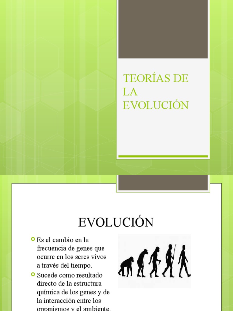 Teorías de La Evolución | PDF | Evolución | Seleccion natural