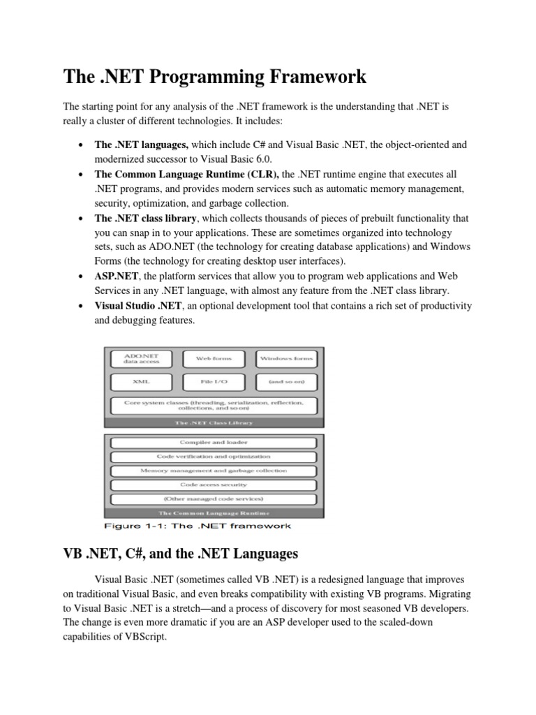 Framework | PDF | Visual Basic .Net | Microsoft Visual Studio