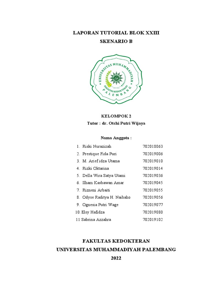 Tutorial Sken B Blok 23 Kelompok 2 | PDF