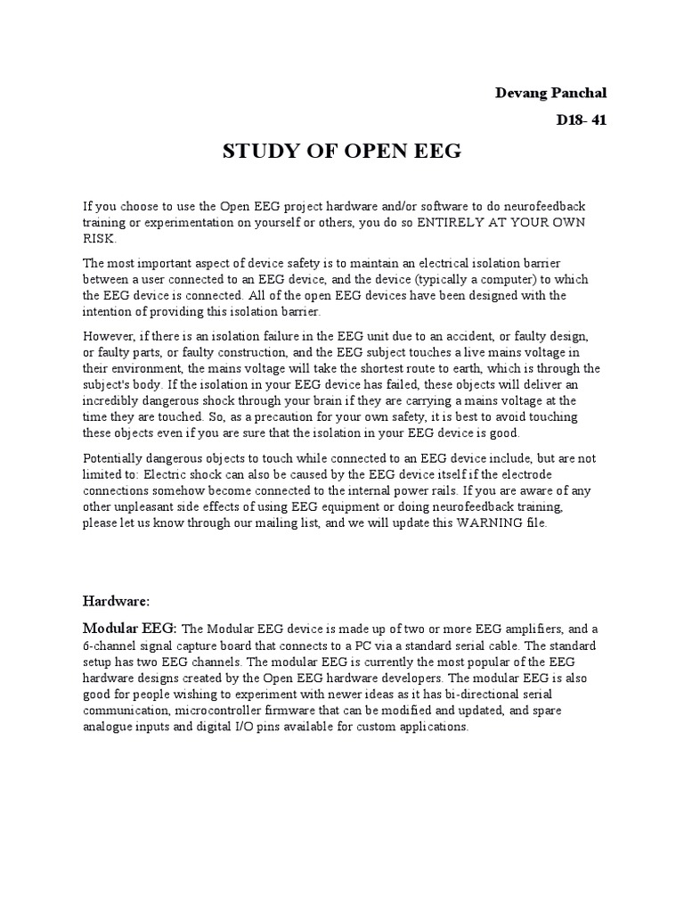 Devang Panchal 41 OpenEEG | PDF | Electroencephalography | Modulation