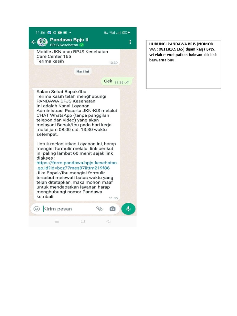 Tata Cara Menghubungi Pandawa Bpjs Dan Mengganti No HP Dan Faskes | PDF