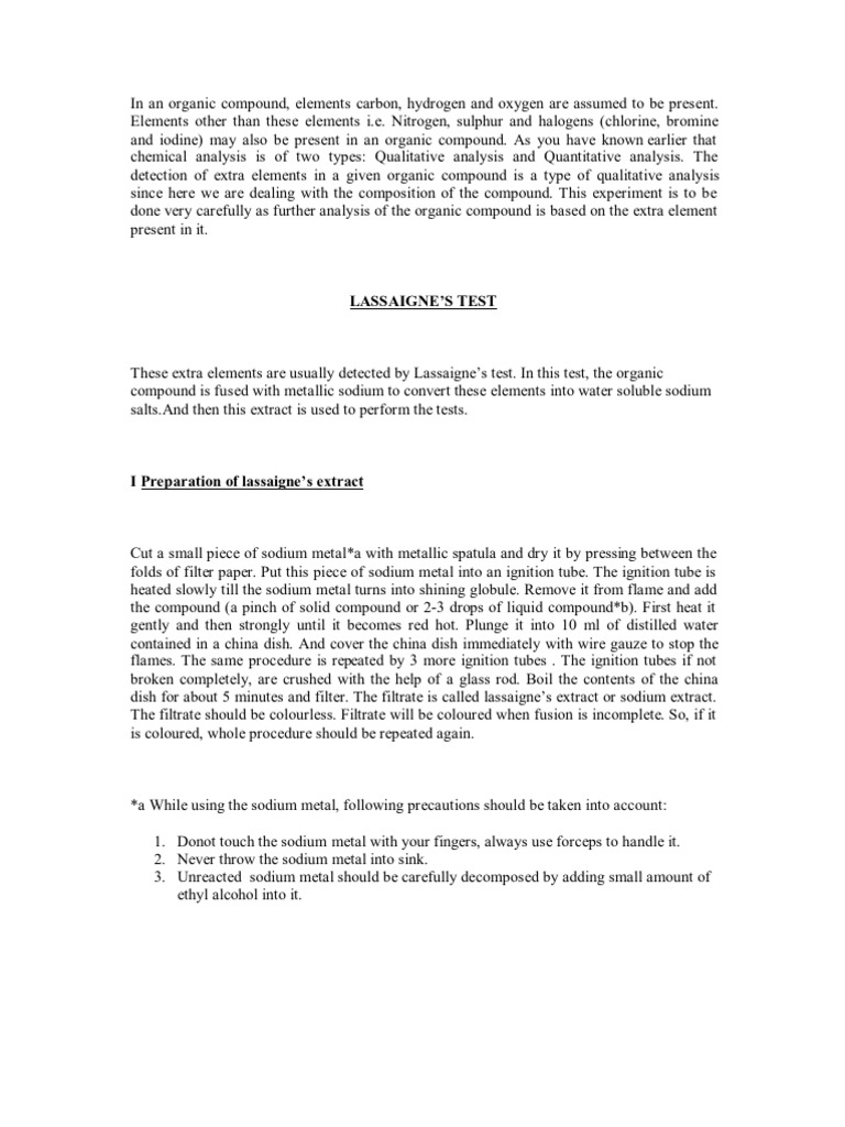 Extra Element Detection | PDF | Cyanide | Nitrogen