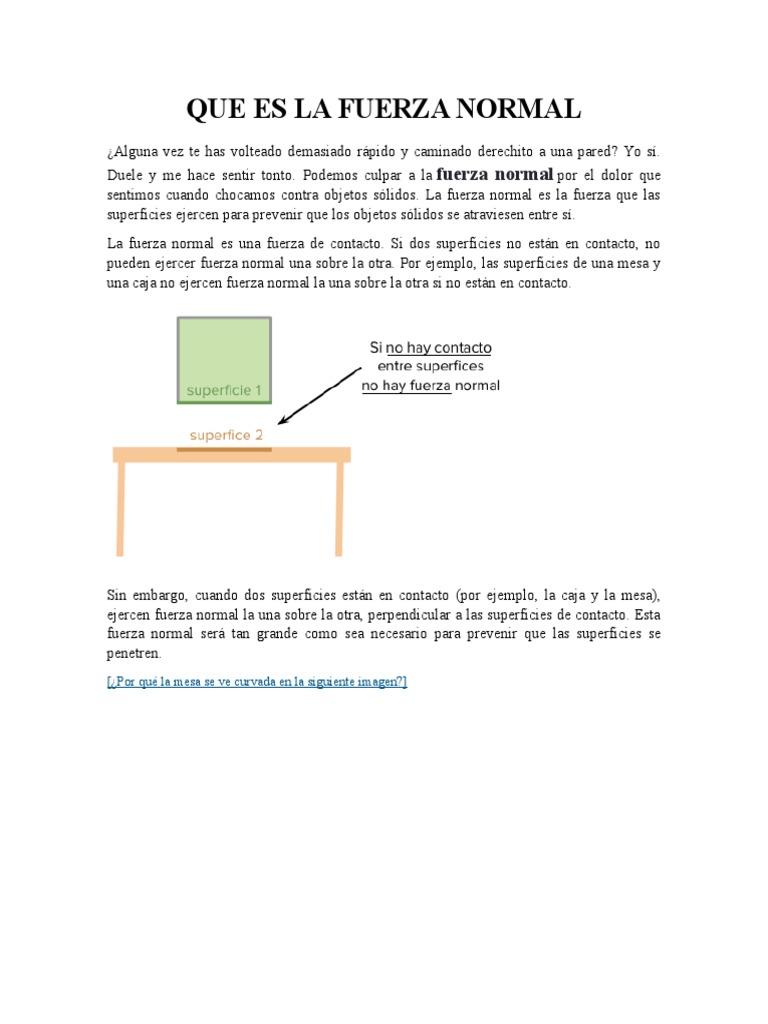 Que Es La Fuerza Normal | PDF | Fuerza | Las leyes del movimiento de Newton