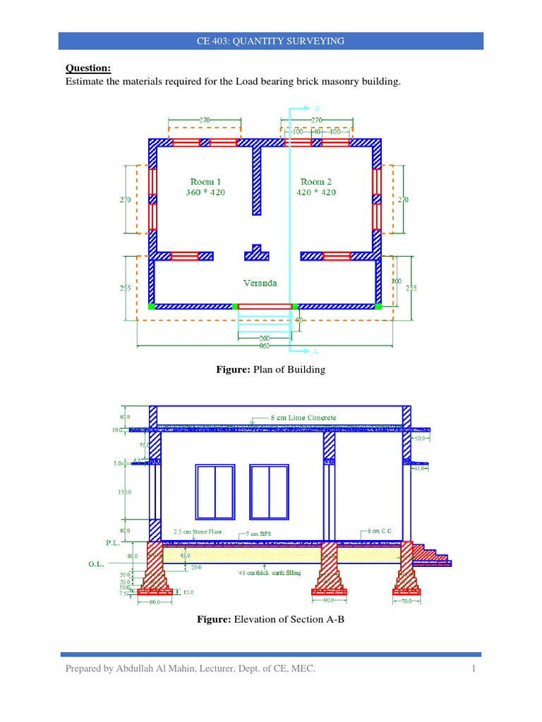 CE 403 - Quantity Surveying3 | PDF | Wall | Building Technology