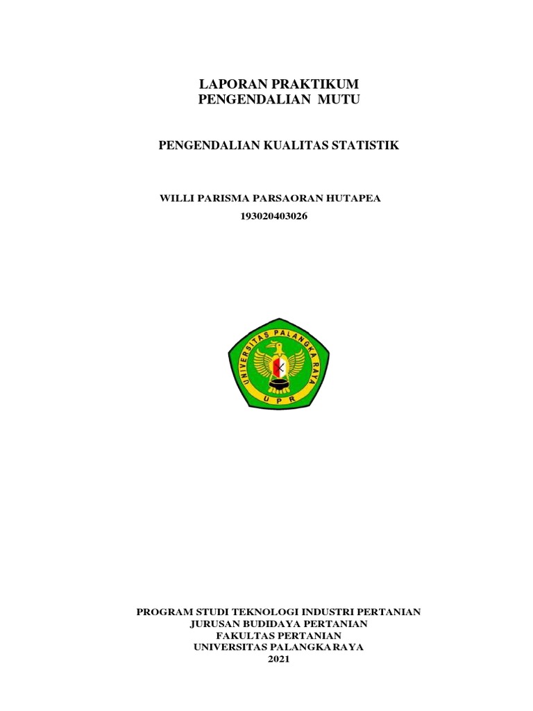 Cover Laporan Praktikum Pengendalian Mutu | PDF
