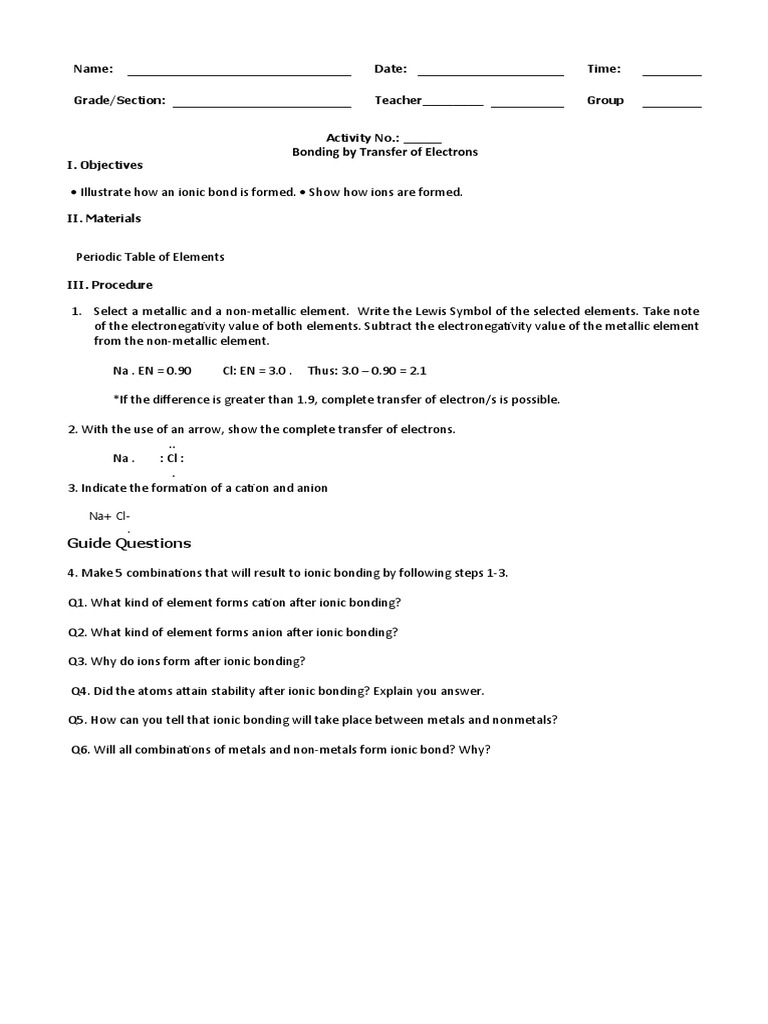 Activity 4 Science 9 Quarter 2 | PDF