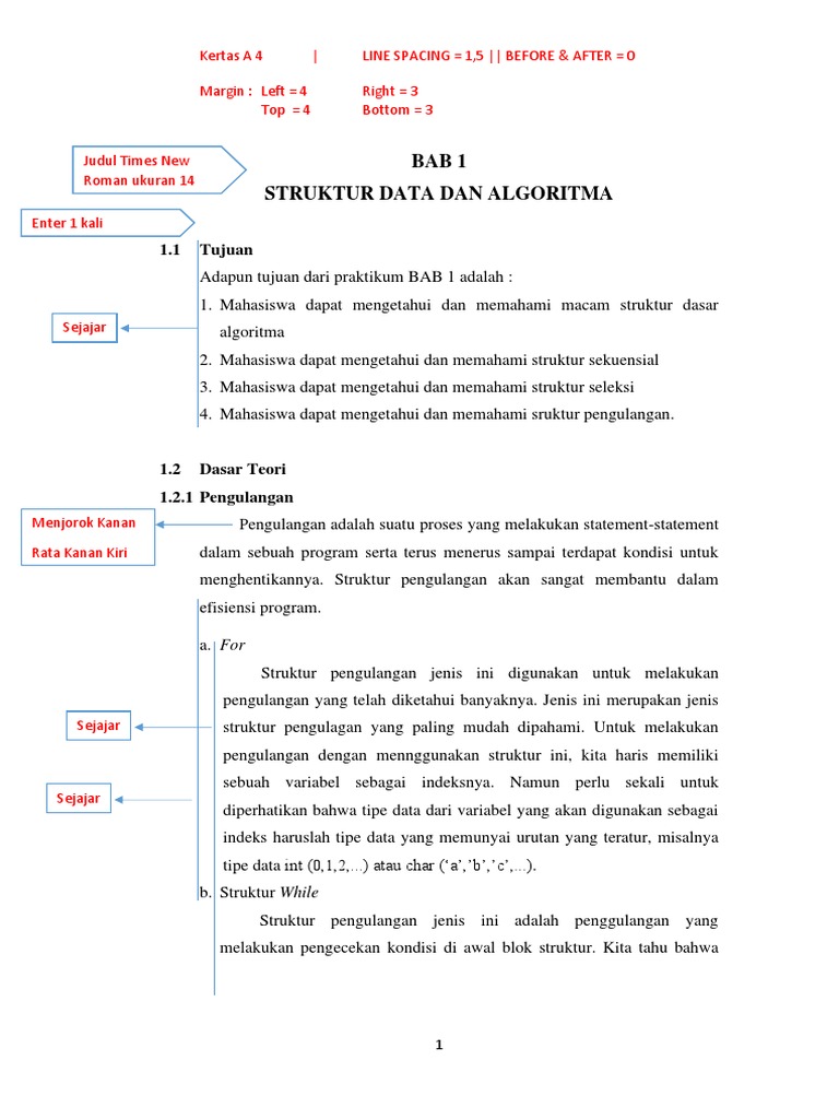 Struktur Penulisan Laporan | PDF