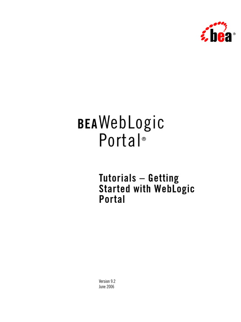 Tutorials - Getting Started With Weblogic Portal | Download Free PDF ...
