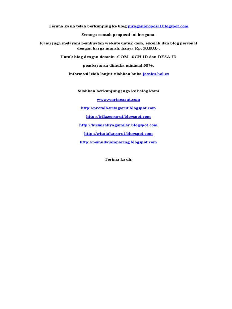 Contoh Proposal Pembangunan Kirmir Banjarwangi | PDF
