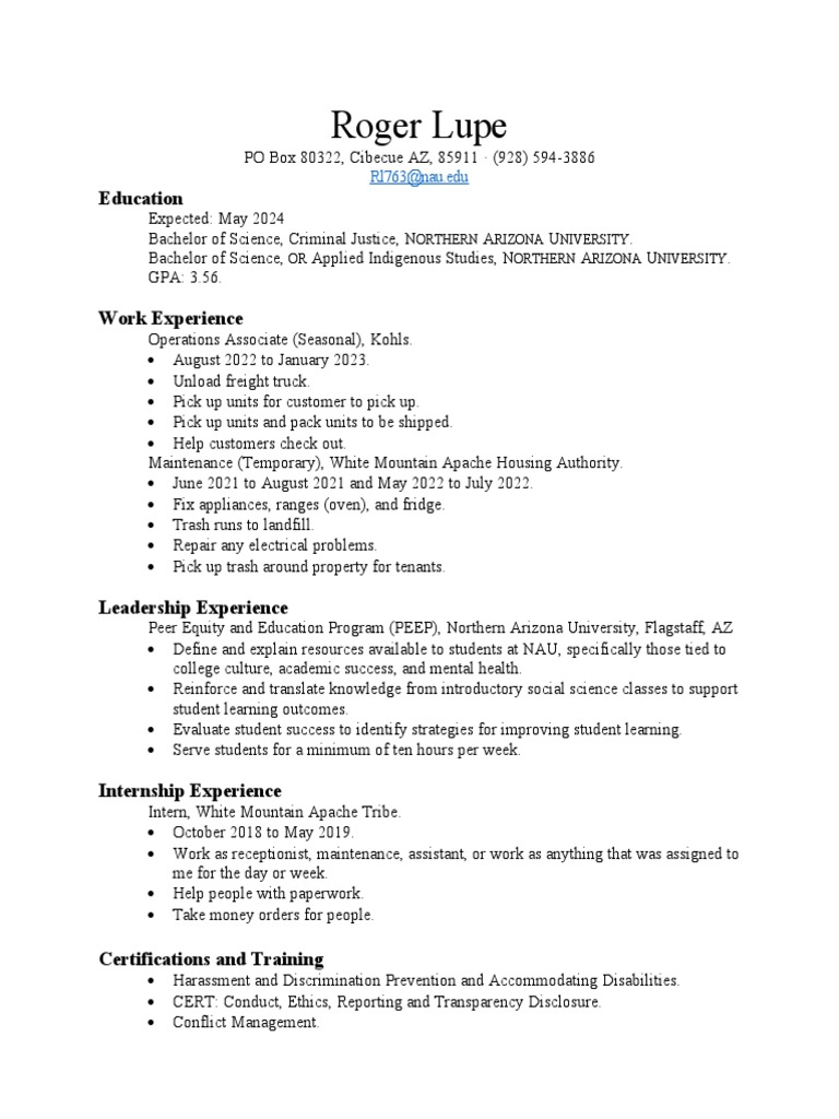 Roger Lupe Updated Resume | PDF