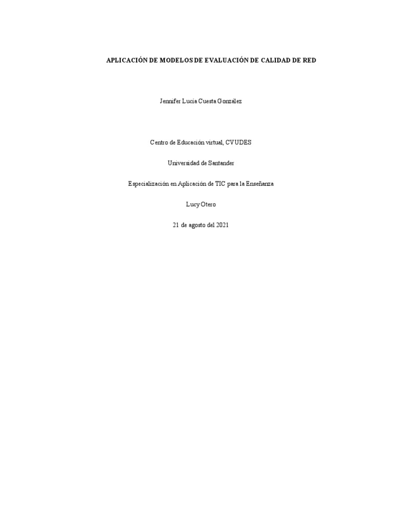 Jennifer Cuesta Entregable 2 | PDF | Evaluación | Software