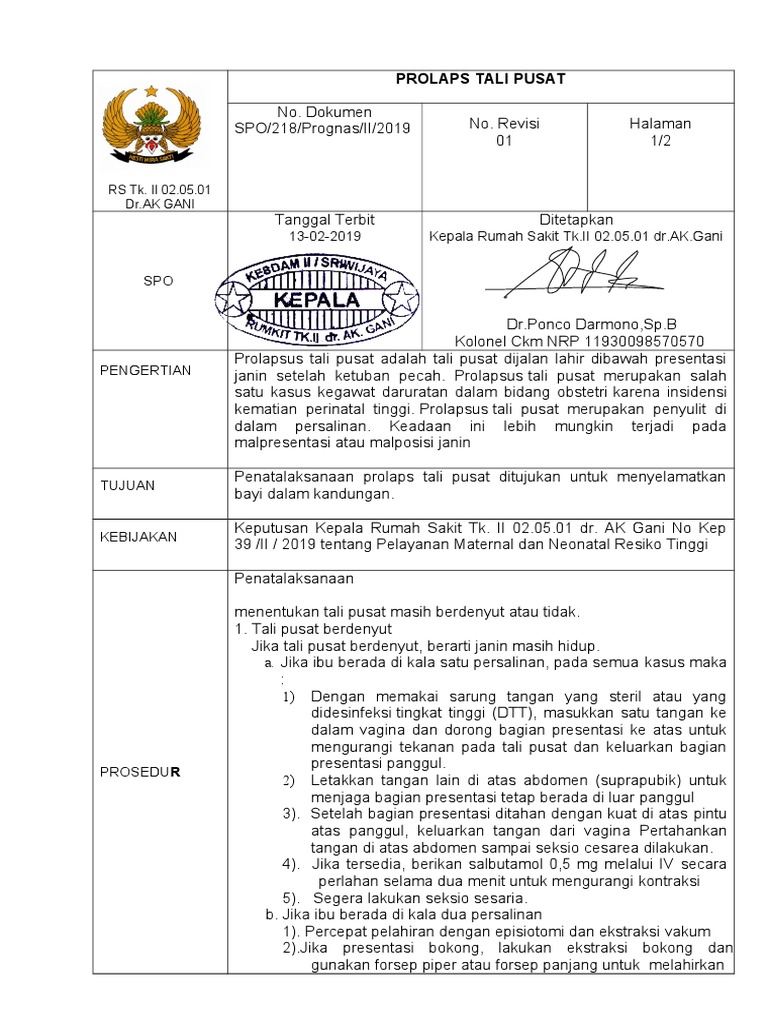 35-Prolaps Tali Pusat | PDF