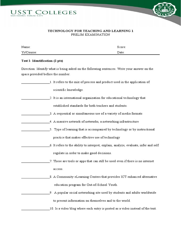 Technology For Teaching and Learning 1 | PDF | Educational Technology ...