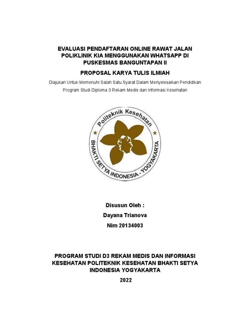 REVISI 94 Proposal KTI - Dayana Trianova - Bab 1 & 2 & 3 REVISI | PDF