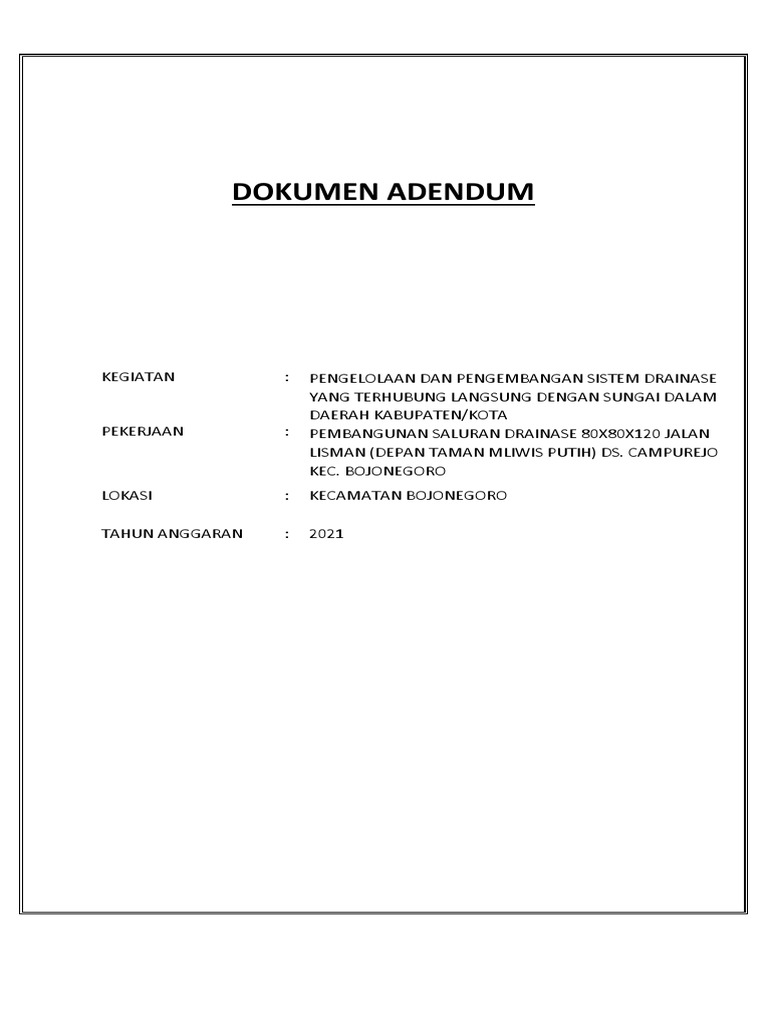Adendum Campurejo | PDF