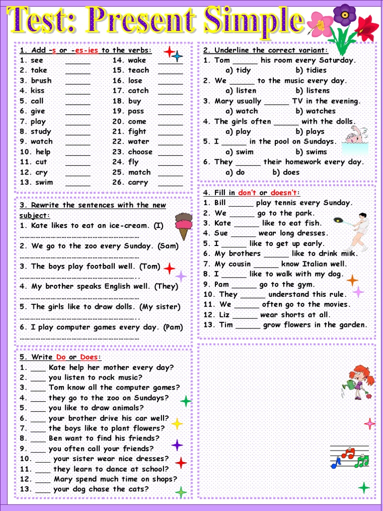 English 1 Present Simple Word Pdf