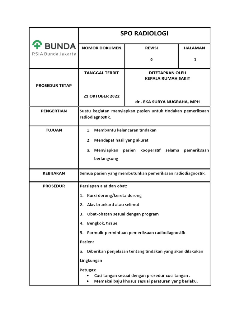 Spo Radiologi | PDF