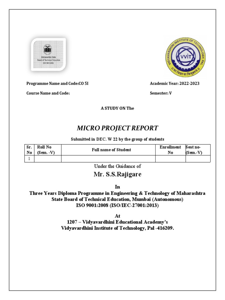 Micro Project Report CSS | PDF | Diploma Micro Project Report CSS | PDF | Diploma