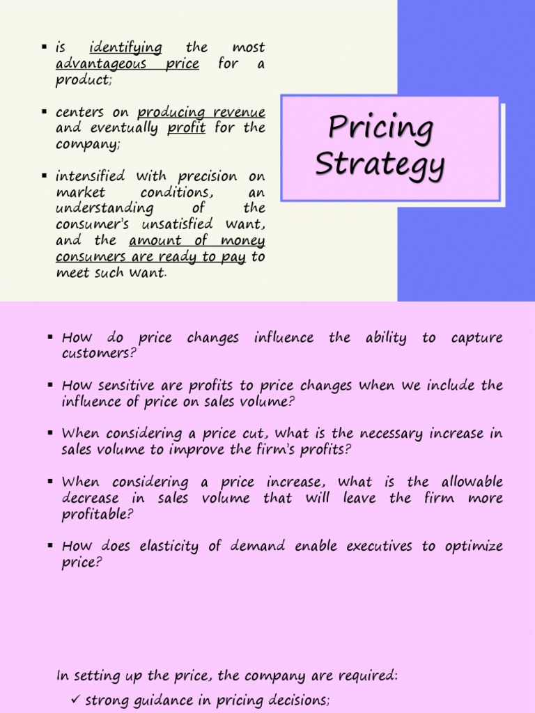 Lecture 3 Profit Sensitivity F2F | PDF | Gross Margin | Pricing