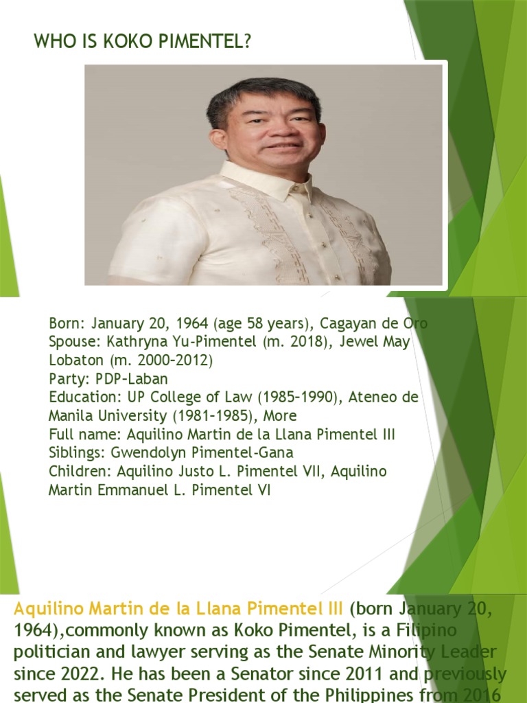 Senator Koko Pimentel - Dnrsfrncsco | PDF | Government | Philippines