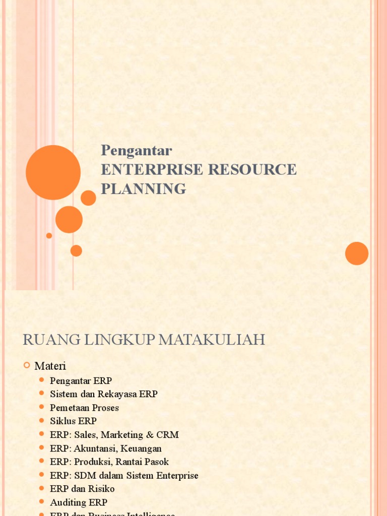 Pengantar ERP | PDF