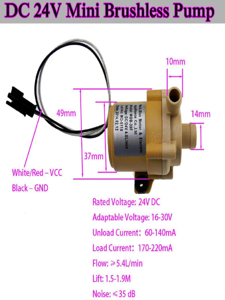Ecoloblue Pump Fix Model WDB-38F Brushless 1 | PDF
