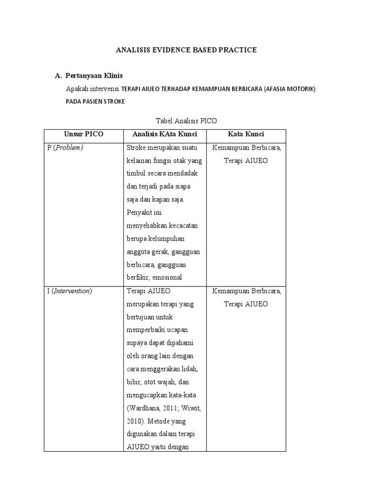 Format Analisa Artikel PICO-1 | PDF