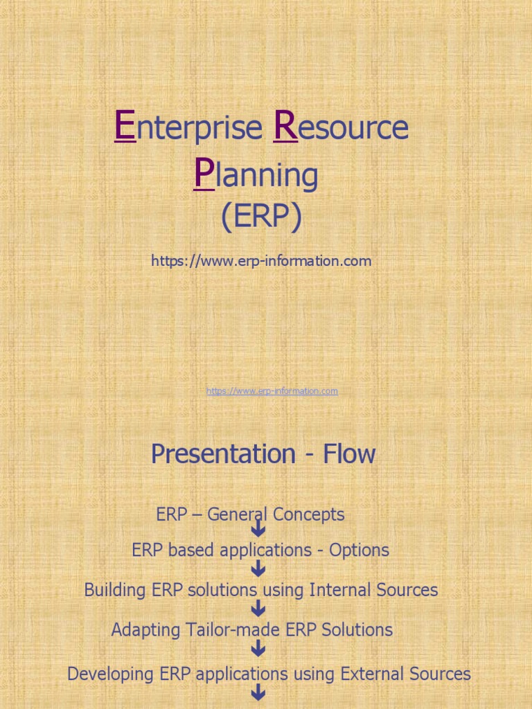 ERP Presentation Overview and Options | PDF | Enterprise Resource ...