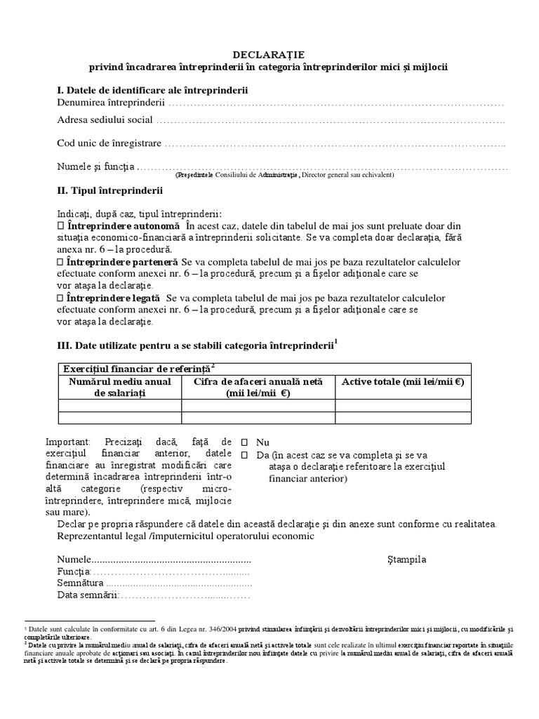 Declaratie IMM | PDF