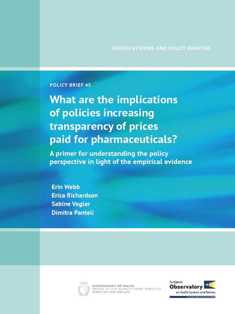 Implications of Drug Pricing Transparency in Europe 1665510137 | PDF ...