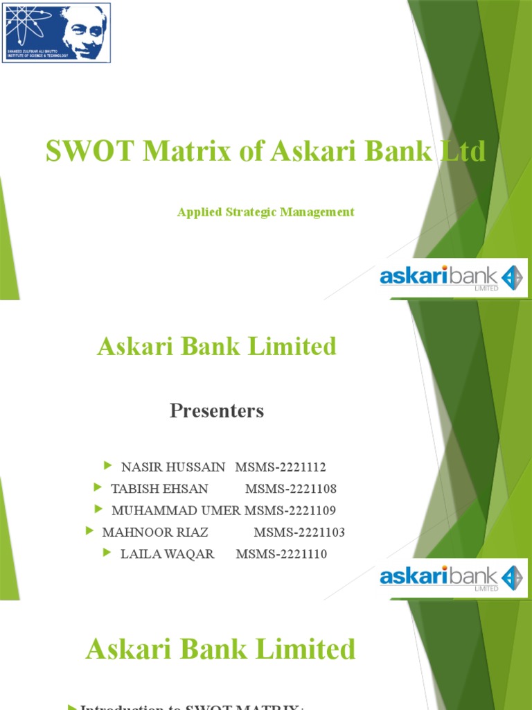Swot Matrix, Askb | PDF | Swot Analysis | Banks