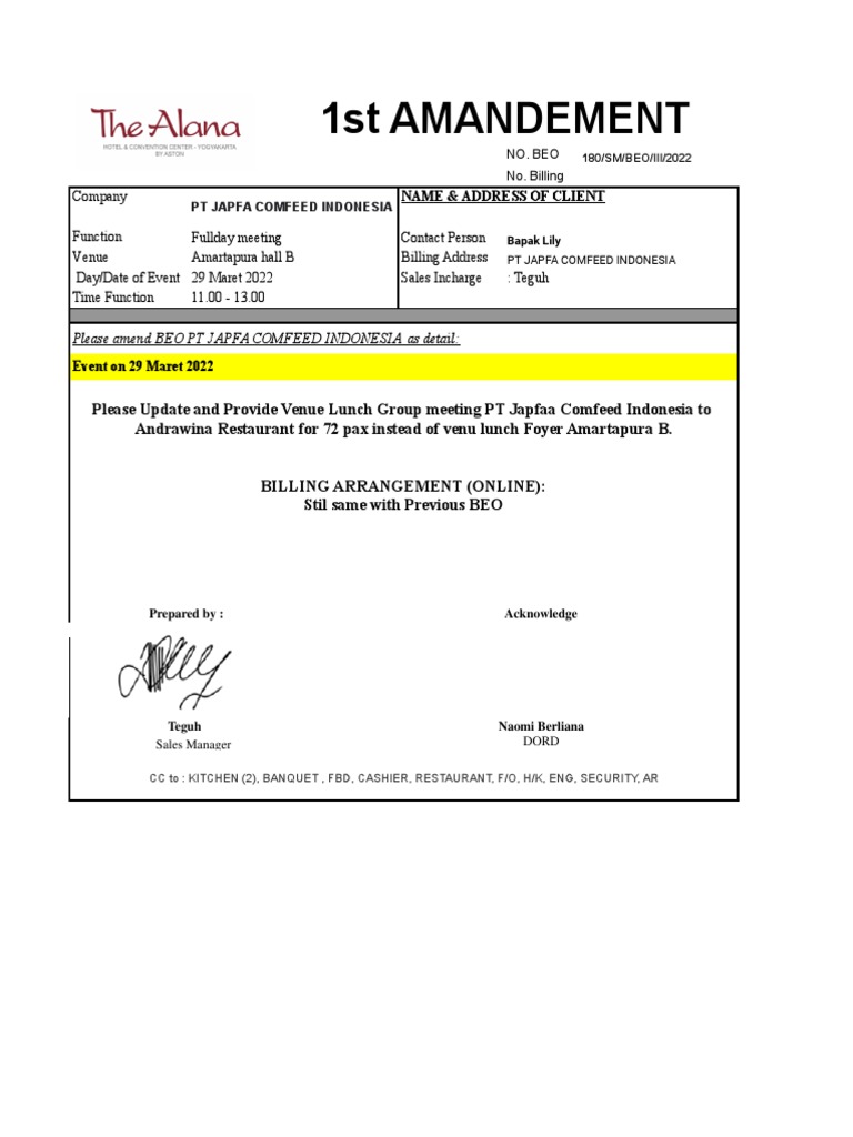 1st Amendment - Form | PDF