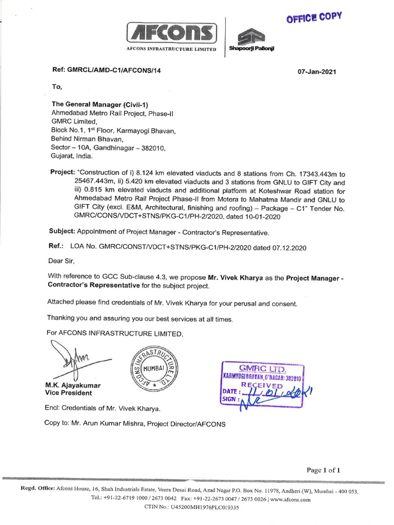 AFC-C1 14 CV Project Manager Vivek Kharya | PDF