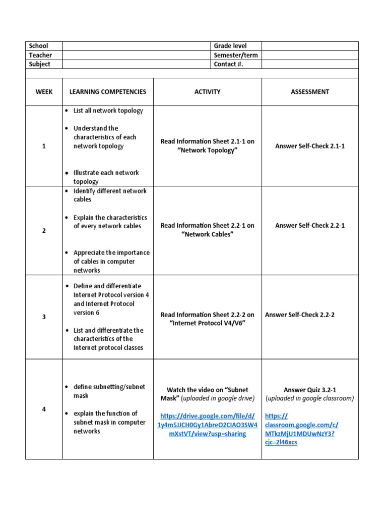 School Network Topology Lesson Plan | PDF | Computer Network | Wi Fi