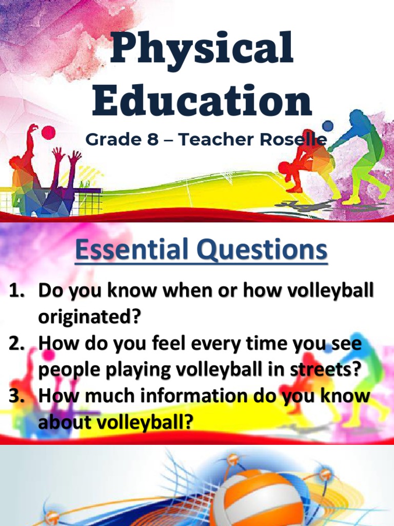 Grade 8 Volleyball Overview and Activities | PDF | Volleyball ...