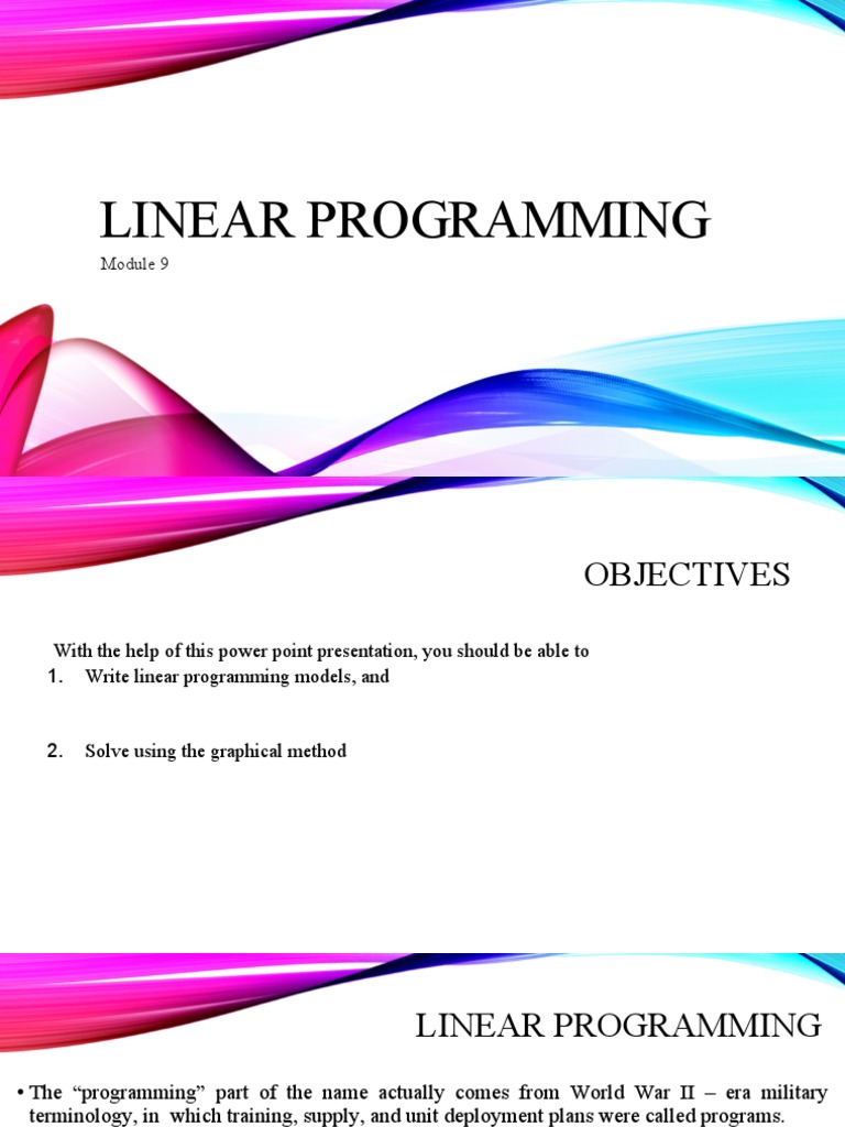 Module 8 Part 2 | PDF | Linear Programming | Mathematical Optimization