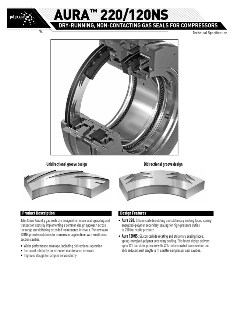 Aura Dry Seals | PDF | Mechanical Engineering | Gas Technologies