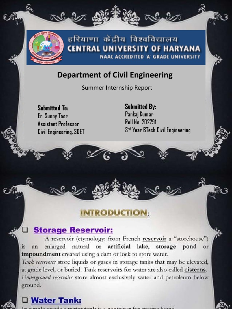 Civil Engineering Summer Internship Report | PDF